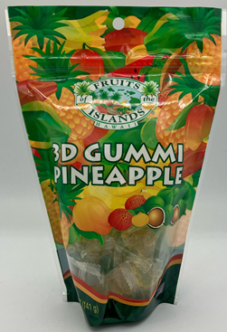 3D Pineapple Gummi Bag 5oz (141g) – Fruits of the Islands